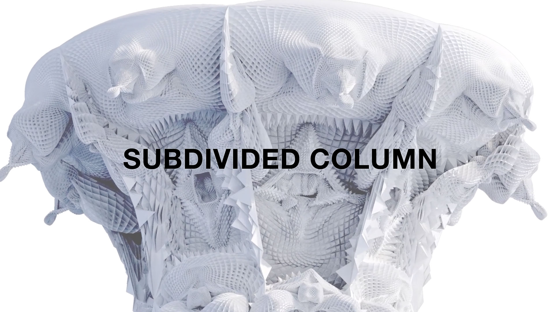 Subdivided Column video, Michael Hansmeyer 2017